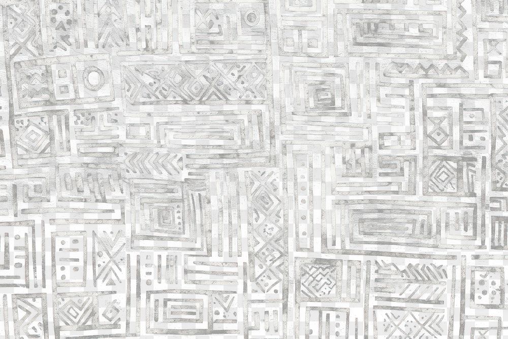 Abstract geometric tribal pattern fabric | Free PNG - rawpixel