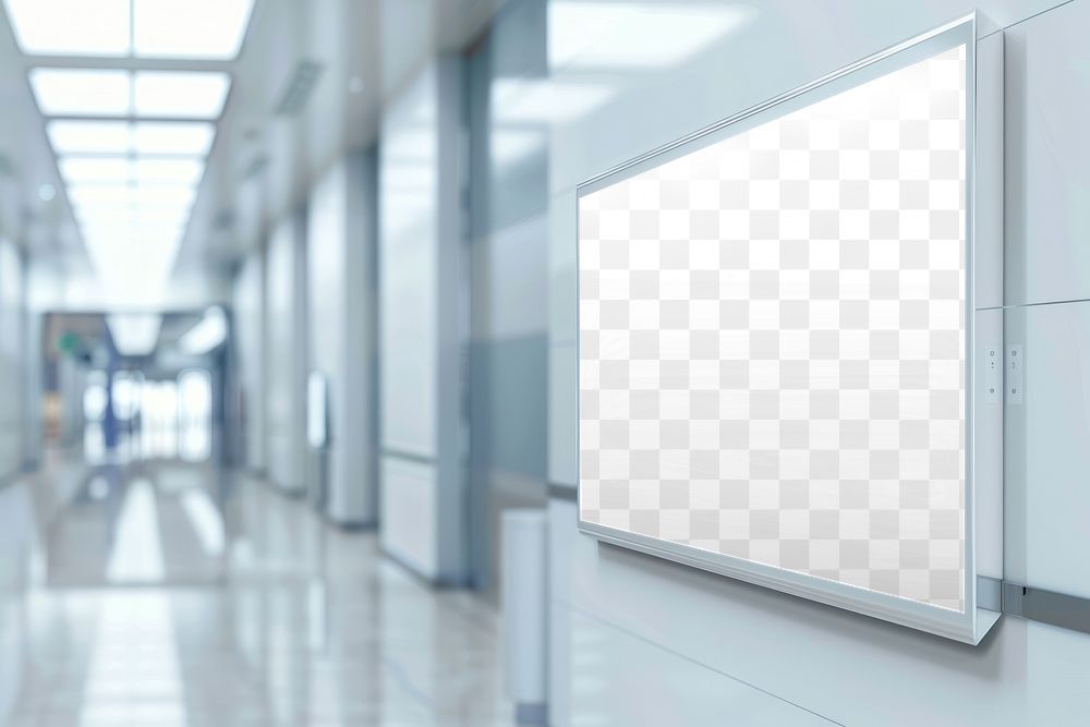 PNG hallway billboard mockup, transparent | Free PNG - rawpixel