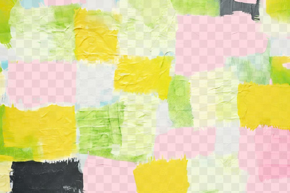 Colorful abstract patchwork png paint | Free PNG - rawpixel