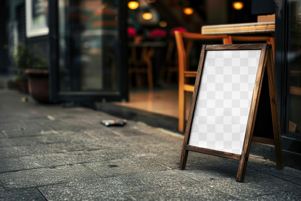 PNG cafe a-frame sign, transparent | Free PNG - rawpixel