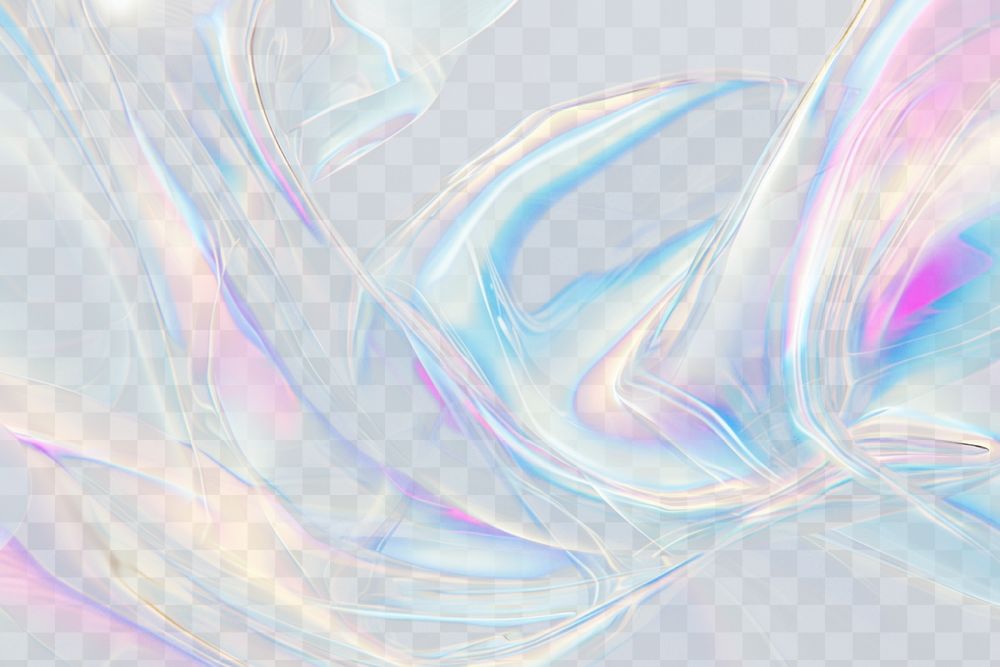 Abstract iridescent fluid waves png | Free PNG - rawpixel