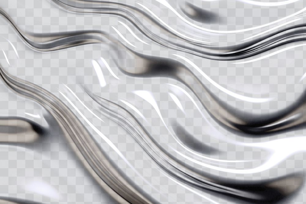 Abstract fluid metallic waves png | Free PNG - rawpixel