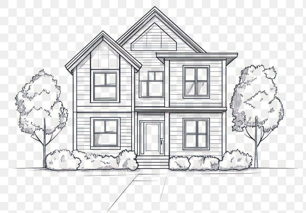 PNG House drawing illustration building. | Free PNG - rawpixel