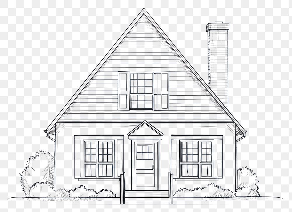 PNG House drawing architecture illustration. | Free PNG - rawpixel