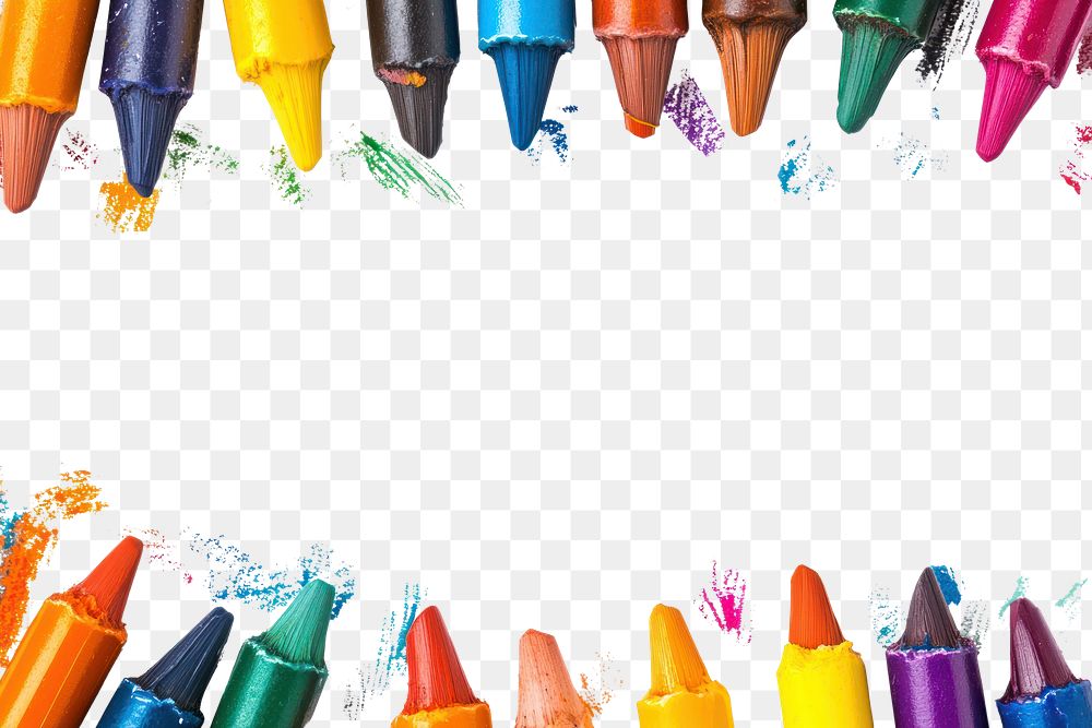 PNG Crayons border frame background | Free PNG - rawpixel