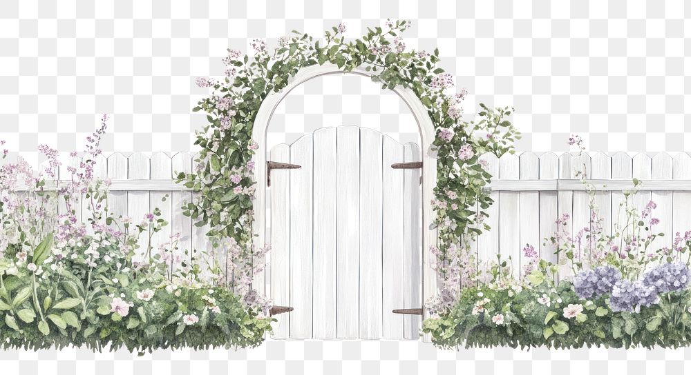 PNG Wooden arch flowers garden | Free PNG Illustration - rawpixel