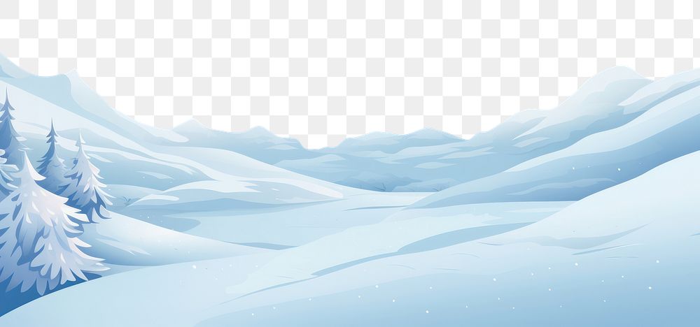 PNG snowy mountains illustration border, | Free PNG - rawpixel