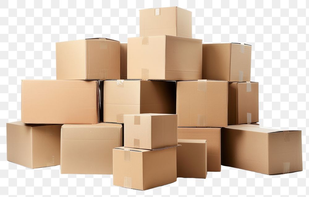 Stacked moving boxes backgrounds cardboard | Free PNG - rawpixel