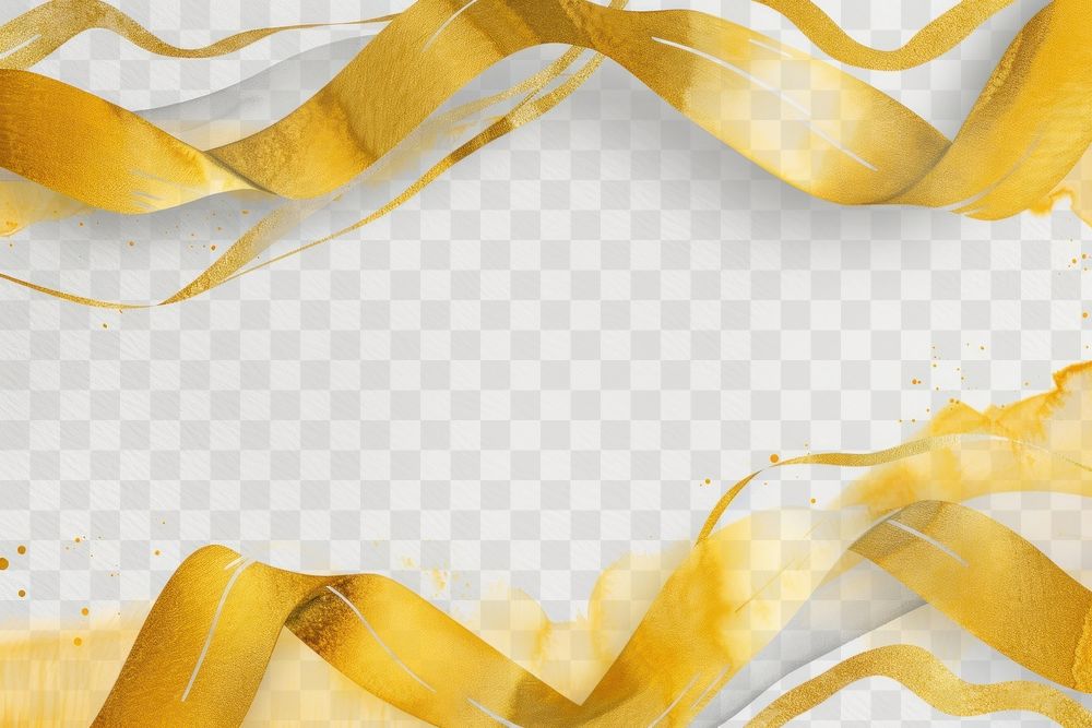 Elegant golden ribbon png overlay | Free PNG - rawpixel