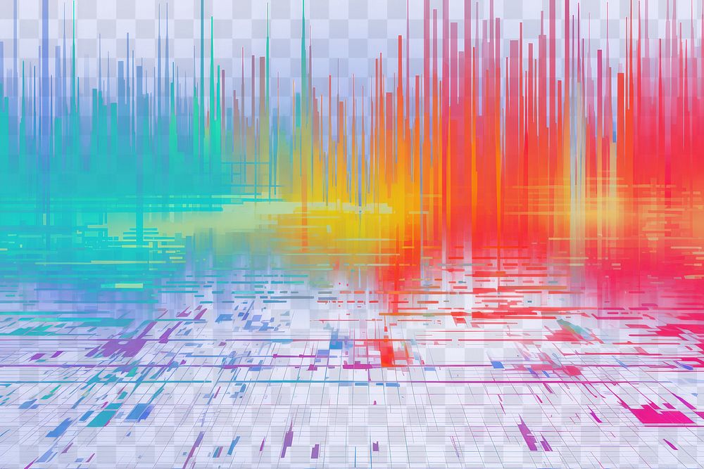 Vibrant abstract digital gradient png | Free PNG - rawpixel
