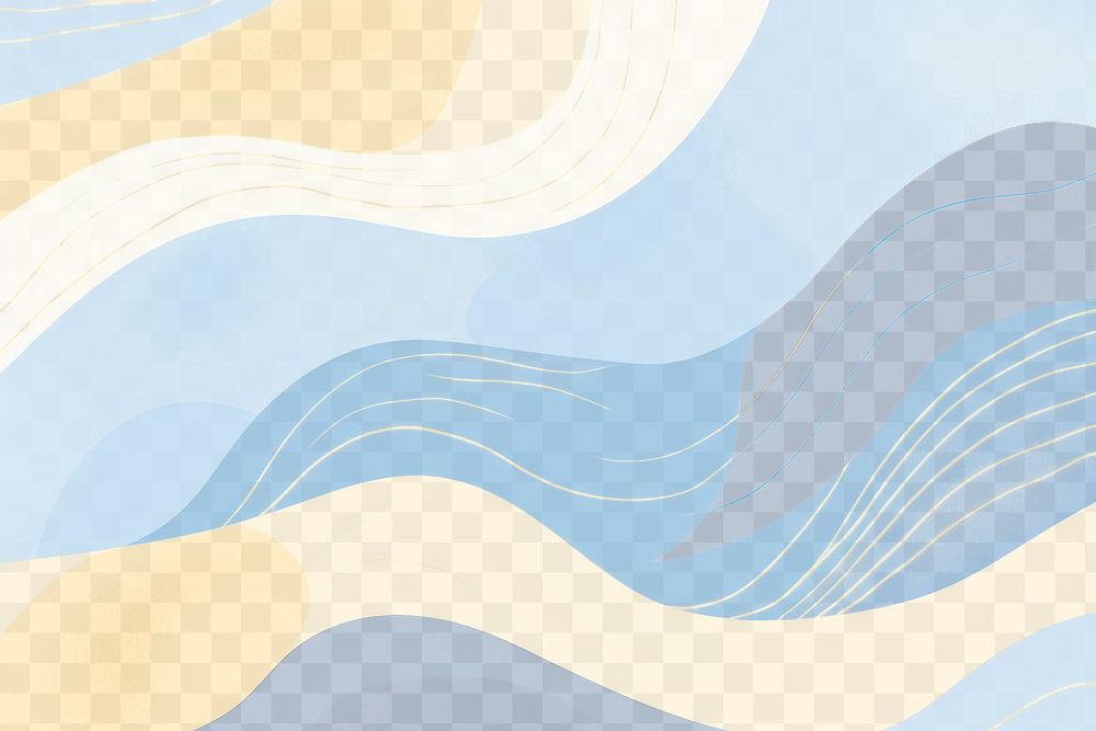 Abstract wavy blue yellow png | Free PNG - rawpixel