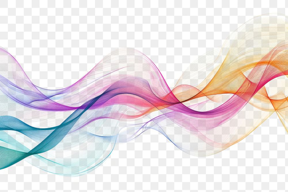 Colorful abstract wave png overlay | Free PNG - rawpixel
