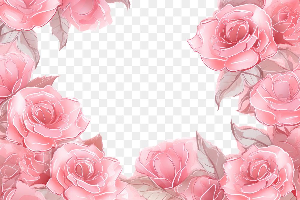 PNG Elegant pink rose frame, | Free PNG - rawpixel