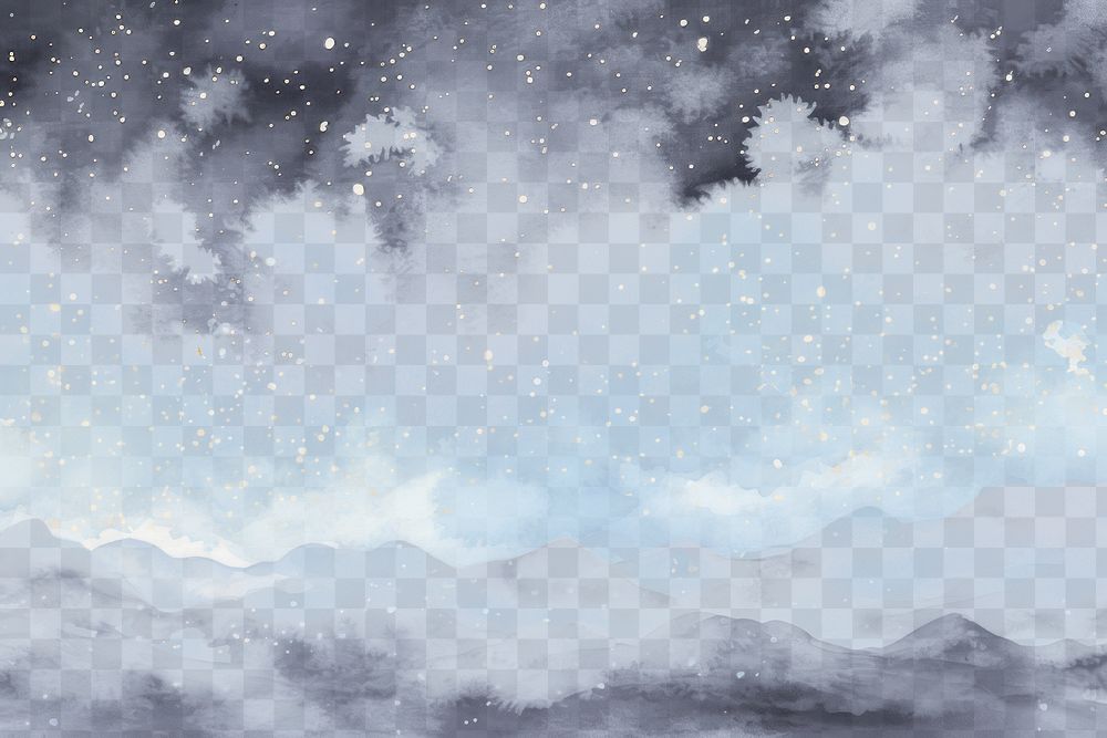 Starry watercolor night sky png | Free PNG - rawpixel