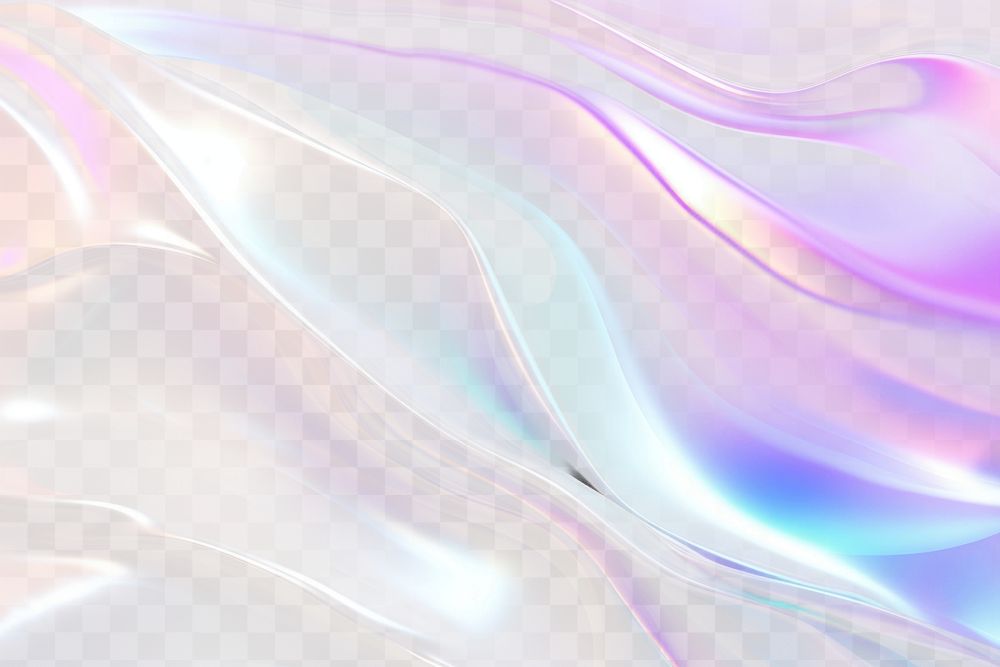 Abstract iridescent fluid waves png | Free PNG - rawpixel
