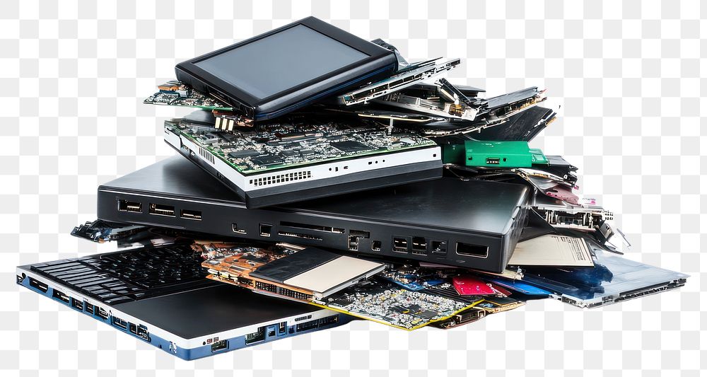 PNG Stacked electronic devices and | Free PNG - rawpixel