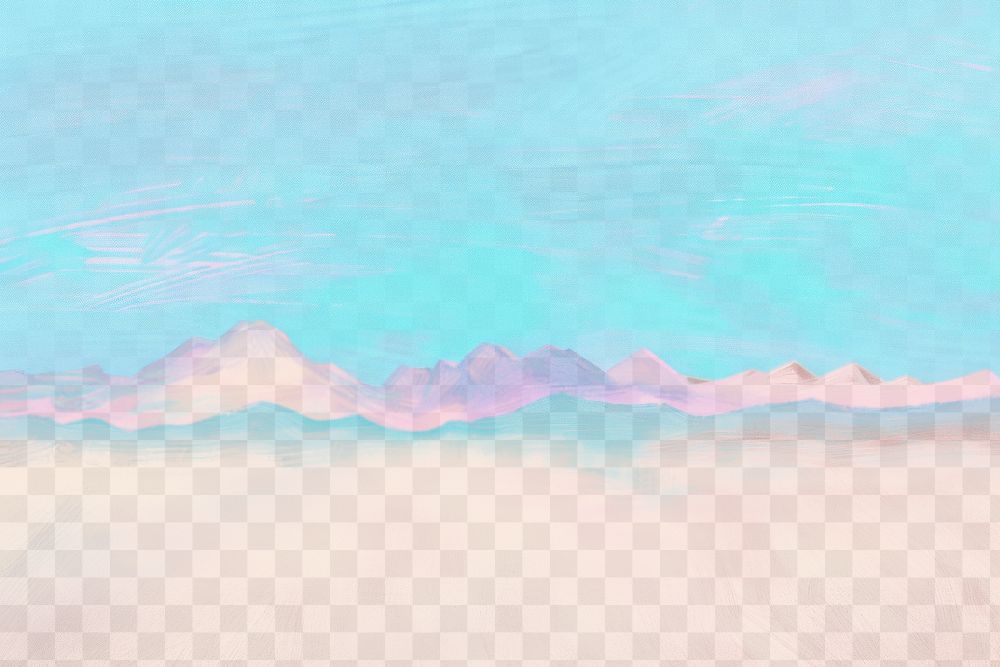 Vibrant abstract mountain png paint | Free PNG - rawpixel