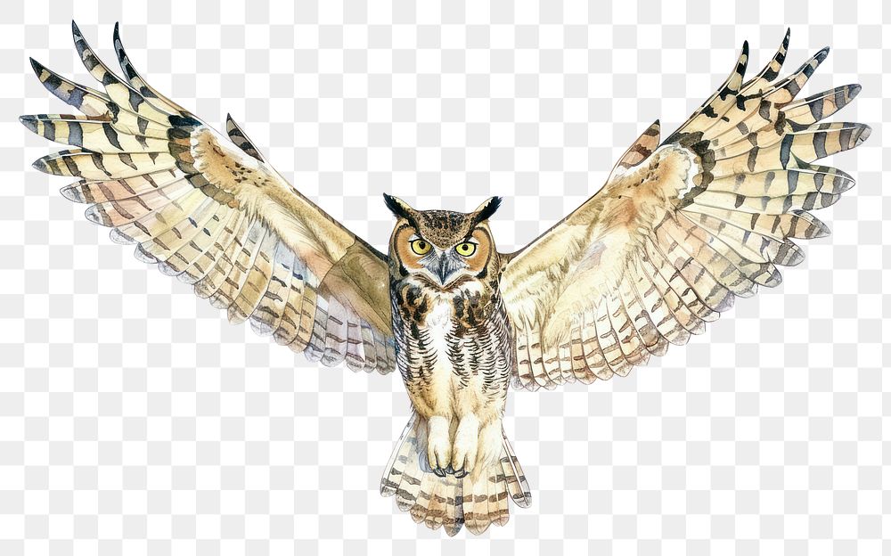 PNG Majestic owl spread wings | Free PNG - rawpixel