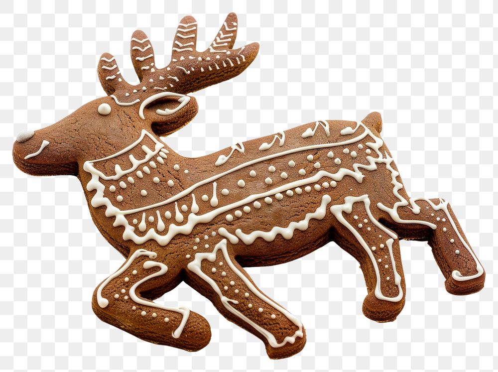 PNG Festive gingerbread reindeer cookie | Premium PNG - rawpixel