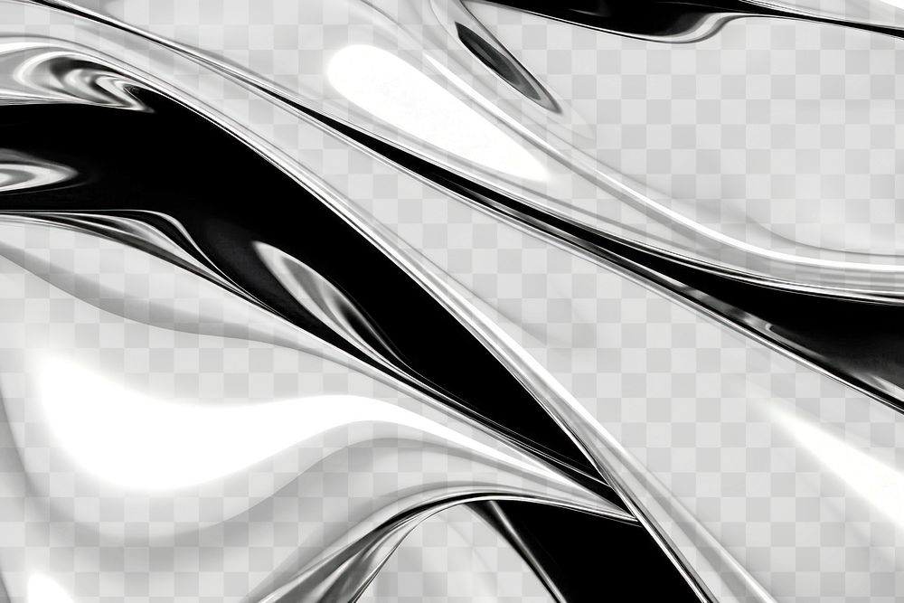 Abstract metallic fluid wave png | Free PNG - rawpixel