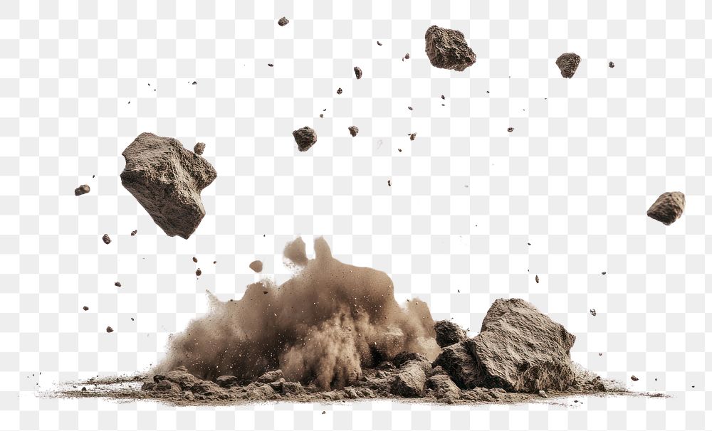 PNG Exploding rocks dust particles | Free PNG - rawpixel