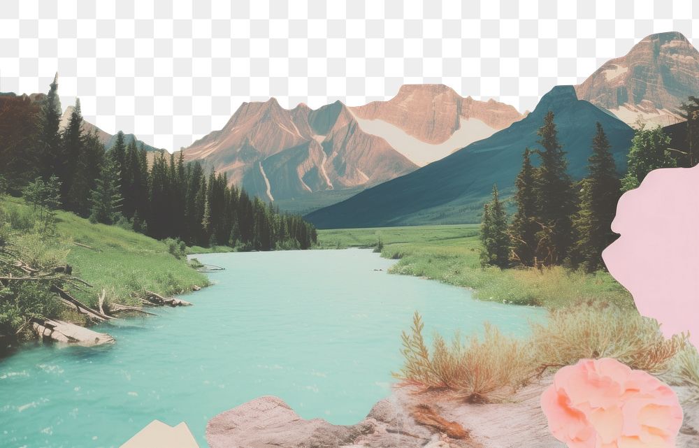 PNG River craft collage wilderness | Free PNG - rawpixel