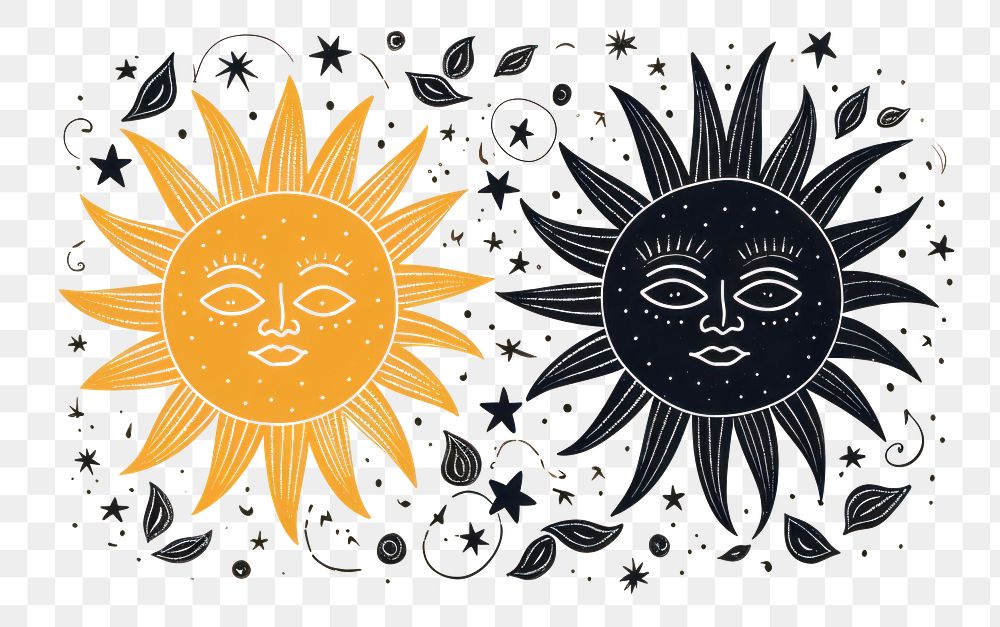 PNG Illustration sun and moon | Free PNG - rawpixel