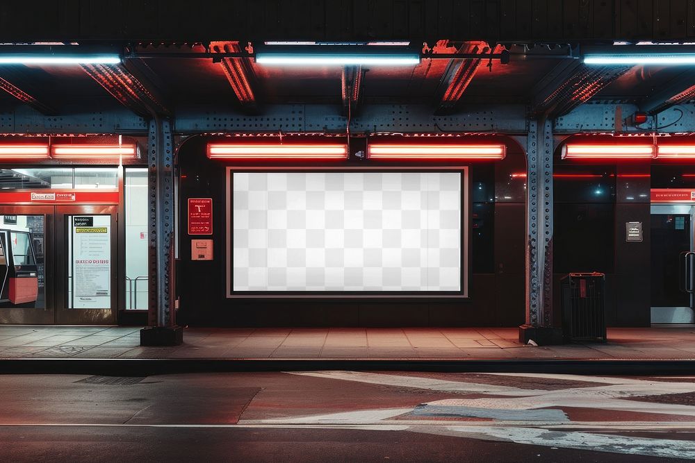 PNG bus stop ad sign | Premium PNG - rawpixel