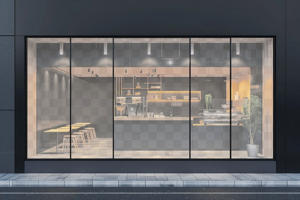 PNG elegant restaurant storefront mockup, | Free PNG - rawpixel