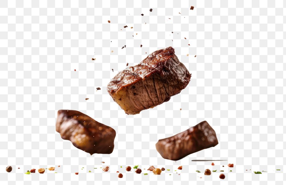 PNG Photo flying Steaks cooked | Free PNG - rawpixel