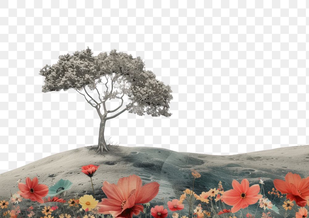 PNG Paper collage big tree | Free PNG - rawpixel