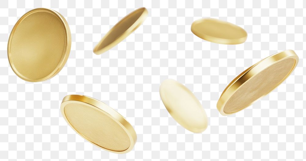 PNG Coins icon gold floating | Free PNG - rawpixel