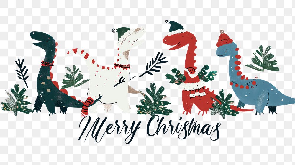 PNG Illustration dinosaurs christmas winter. | Premium PNG - rawpixel