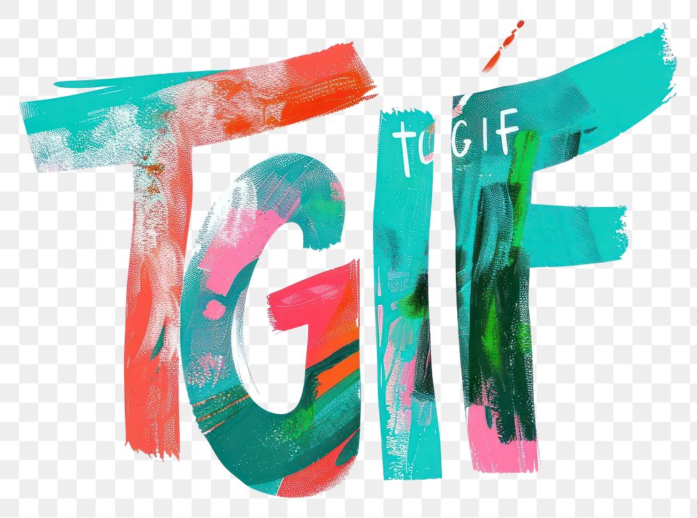 PNG Illustration typography text tgif | Free PNG - rawpixel