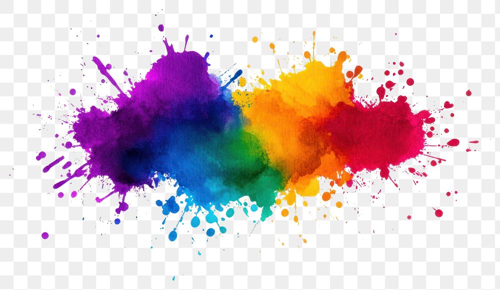 PNG Colorful ink splatter splash | Free PNG - rawpixel