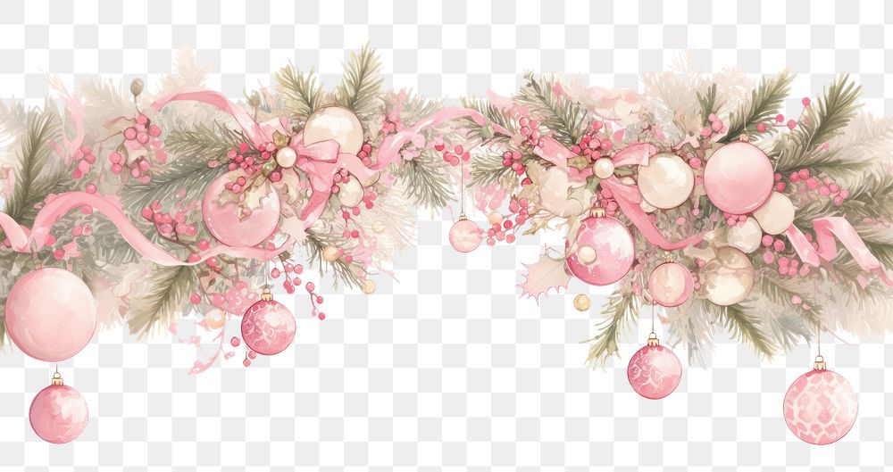 PNG Christmas pink ornament border | Premium PNG - rawpixel
