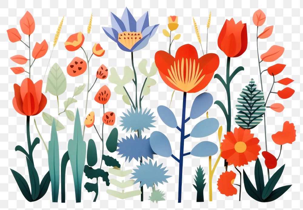 PNG Garden art painting pattern. | Free PNG Illustration - rawpixel