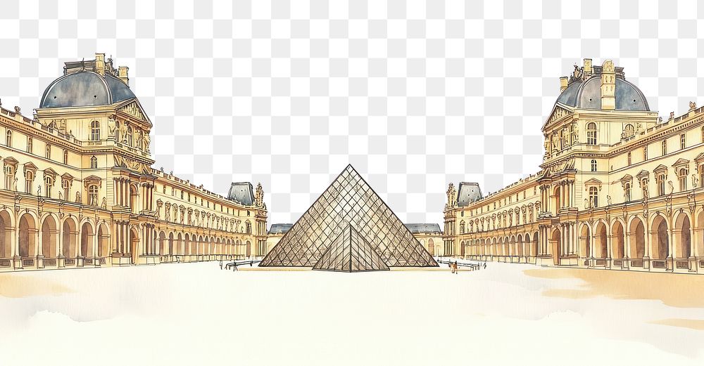 PNG Louvre France landmark architecture | Free PNG - rawpixel
