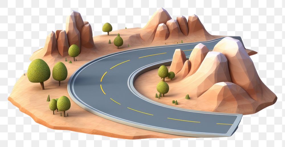 PNG Highway road isometric cartoon | Free PNG - rawpixel