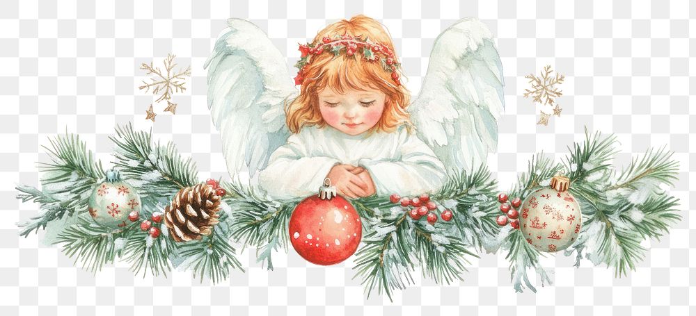 PNG Angel Christmas border christmas | Free PNG - rawpixel