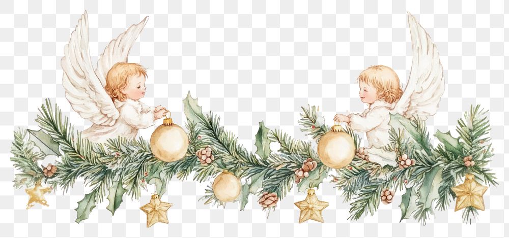 PNG Angel Christmas border christmas | Free PNG - rawpixel