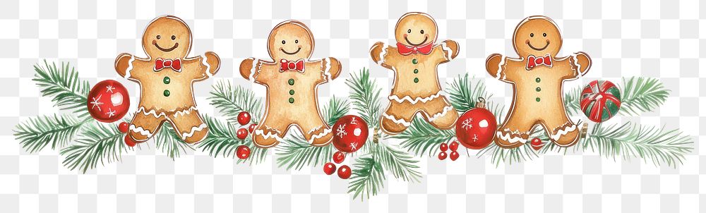 PNG Gingerbread christmas border illustration | Free PNG - rawpixel