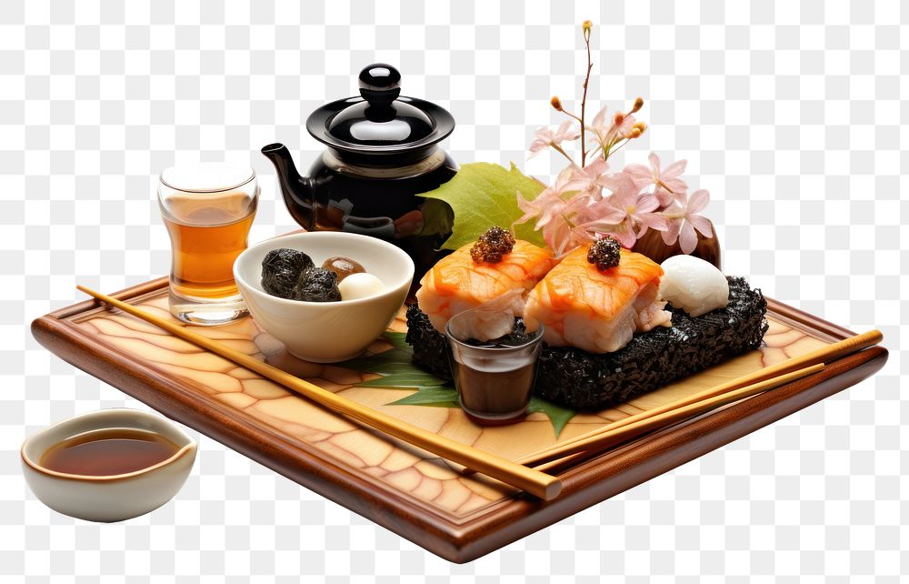 PNG Elegant Japanese sushi tea | Free PNG - rawpixel
