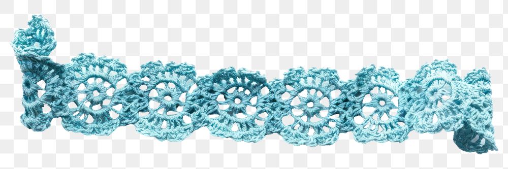 PNG Cyan crochet lace tape | Premium PNG - rawpixel