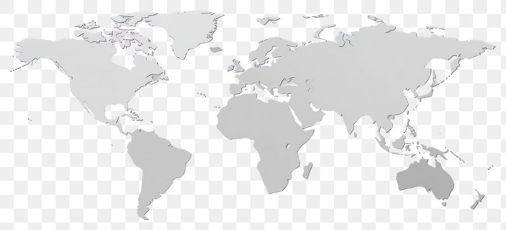PNG World map gray color | Free PNG - rawpixel