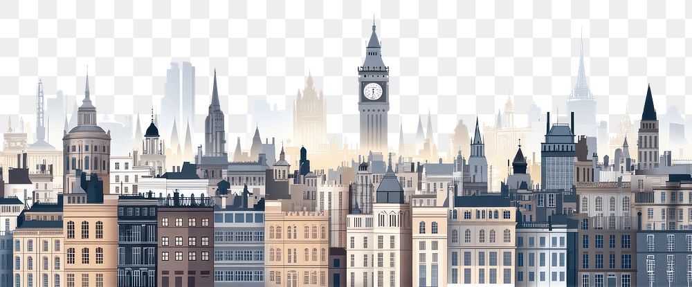 PNG London town building border | Free PNG - rawpixel