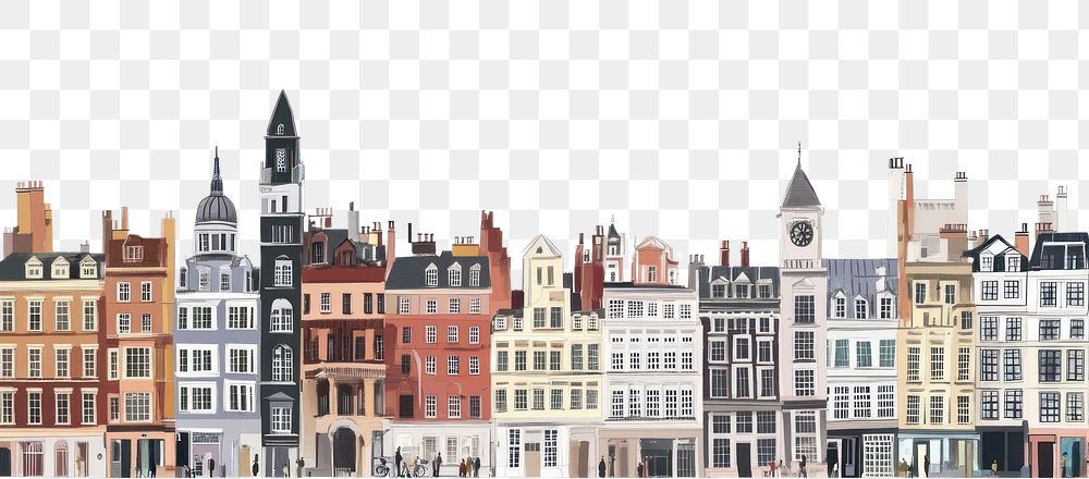 PNG London town building border | Free PNG - rawpixel
