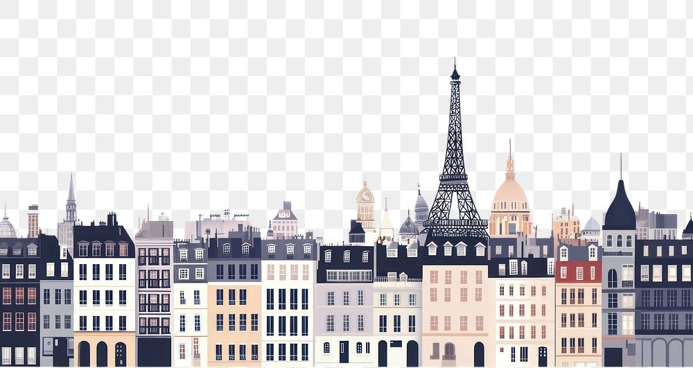 PNG Paris town building border | Free PNG - rawpixel