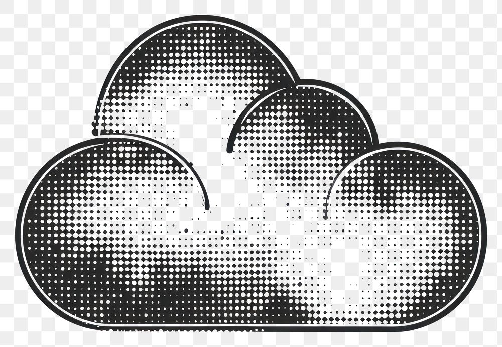 PNG Cloud icon art halftone | Free PNG - rawpixel