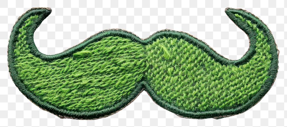 PNG Green moustache embroidered mustache | Free PNG - rawpixel